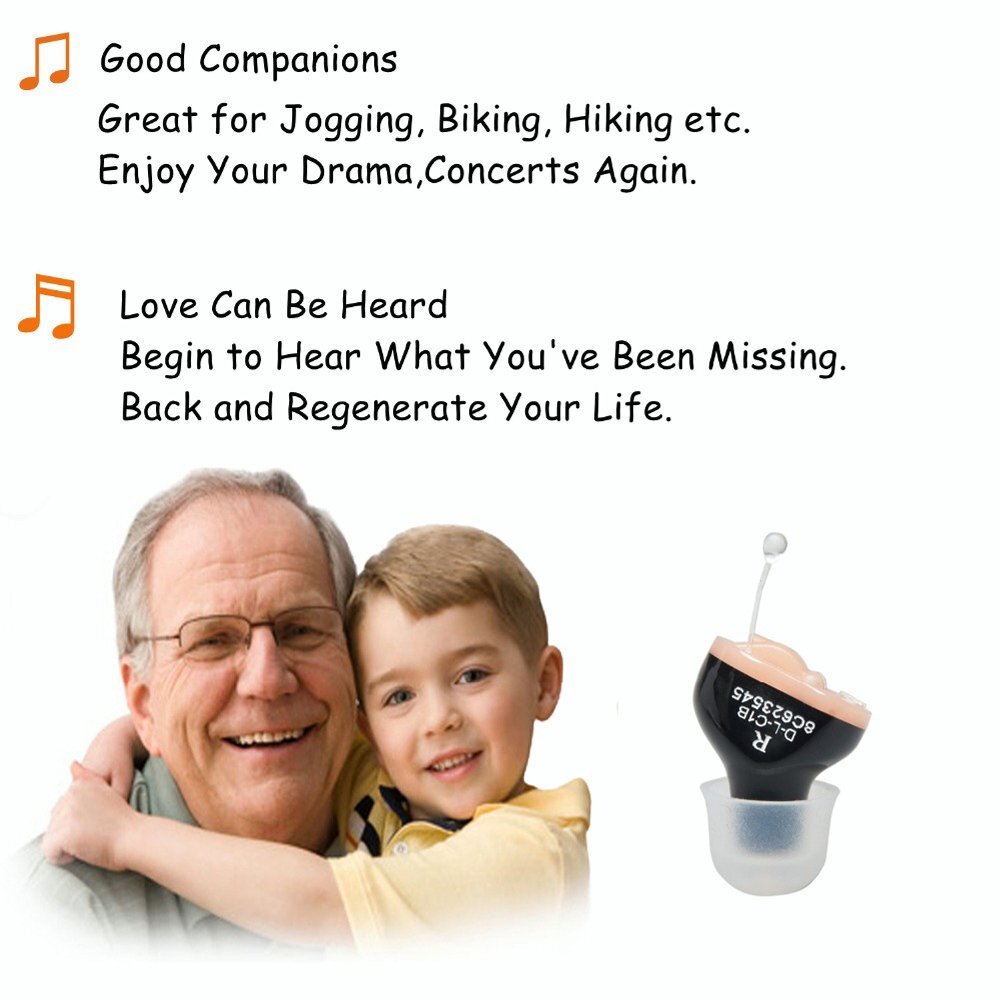 MiNi Hearing Aids Digital Small Invisible In Ear Sound Voice Amplifier ...