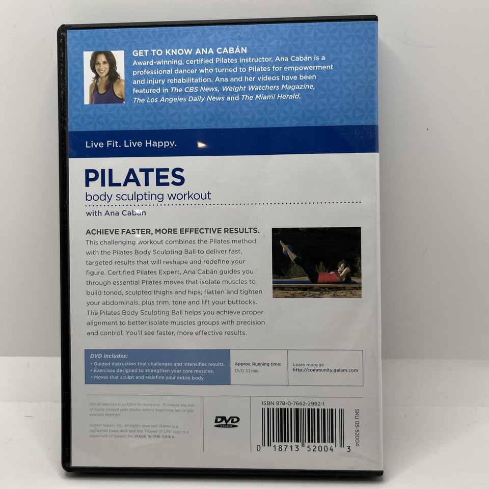 GAIAM: PILATES (DVD 2007) Body Sculpting Workout • Ana Caban New ...