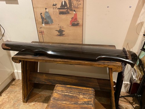 Professional Chinese Guqin 7-stringed Zither Instrument -- 專業古琴（老杉木/伏羲 ...