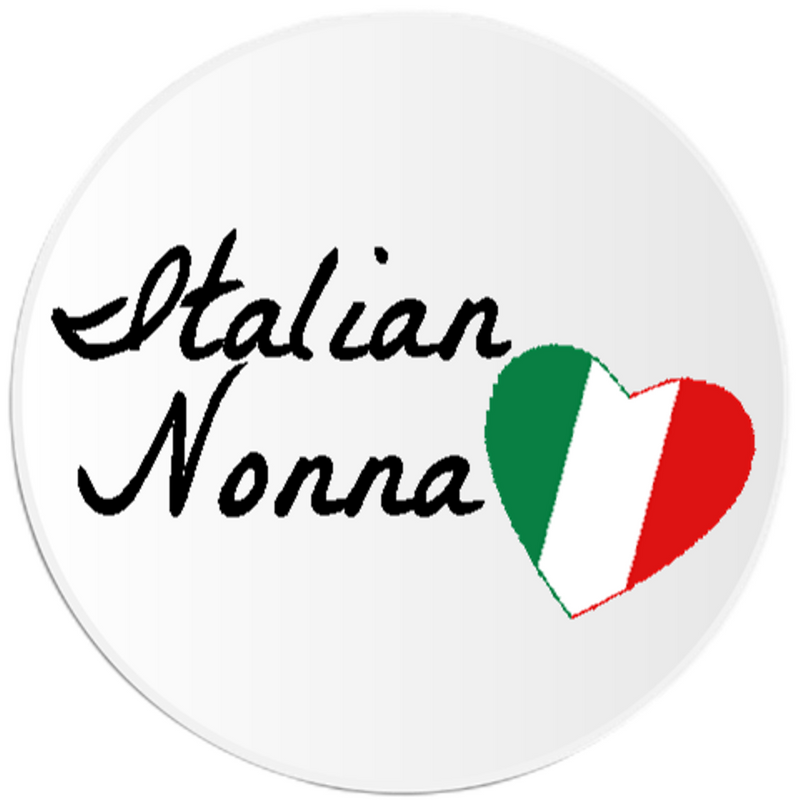 Italian Nonna - 100 Pack Circle Stickers 3 Inch Heart Italy Grandmother ...