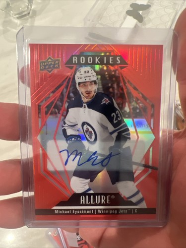 2022-23 Upper Deck Allure Michael Eyssimont Red Rainbow Auto Winnipeg ...