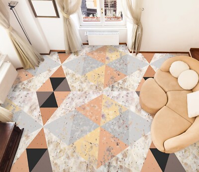 3D Triangular Marble A3486 Floor WallPaper Murals Wall Print Decal AU ...