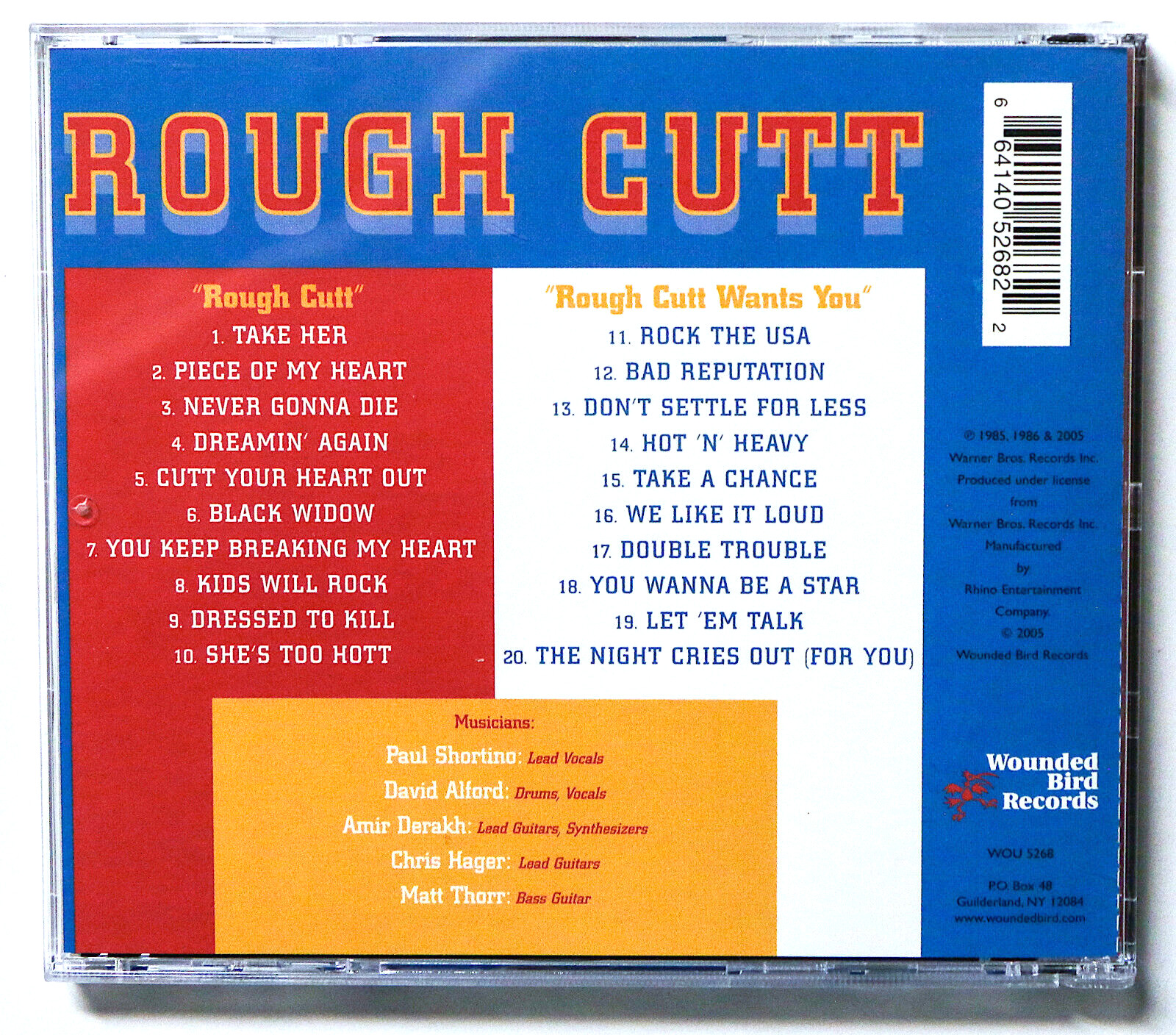 ROUGH CUTT s/t 1985 / Rough Cutts Wants You 1986 CD 2005 Wounded Bird ...