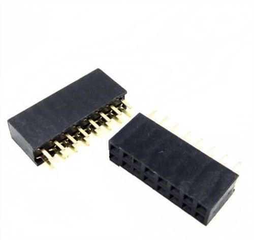 10Pcs 2X8 Pin 16P 2.54MM Double Row Female Straight Header Pin Strip ...