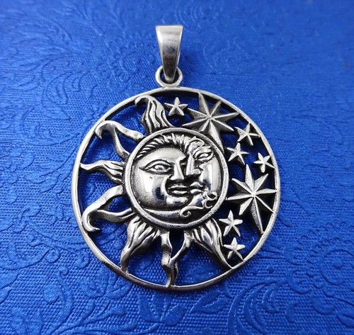 Sun Moon Stars Pendant 925 Silver | eBay