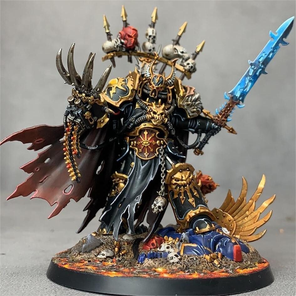 Chaos Space Marines Abaddon The Despoiler Warhammer 40K Painted Games ...