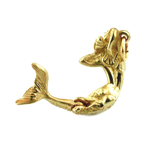 14K Gold Mermaid with Movable Tale Charm | eBay