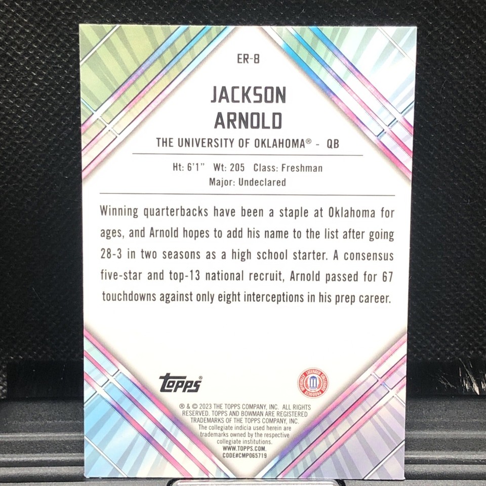 2023 Bowman Chrome U Unexpected Delights Early Risers Jackson Arnold # ...