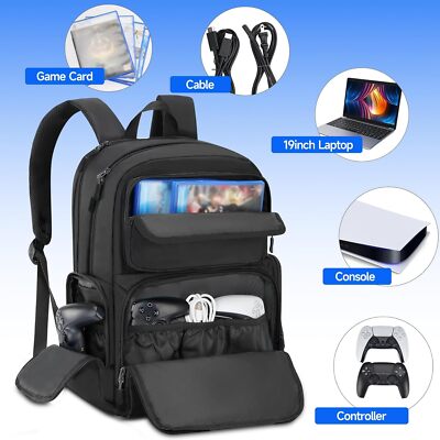 Travel Backpack for PlayStation 5 PS5/PS5 Pro/Ps5 Slim with Multiple ...