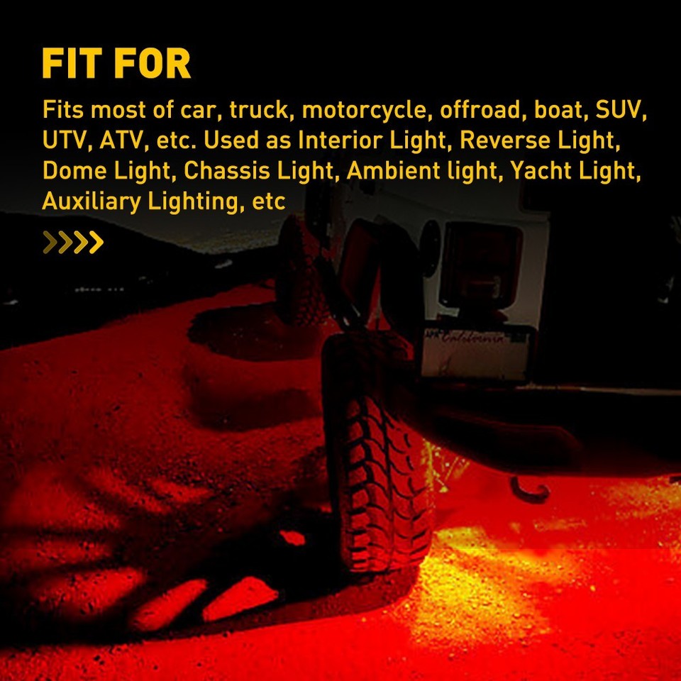 20PCS Universal 36LED Red Car Underbody Underglow Light High Bright ...