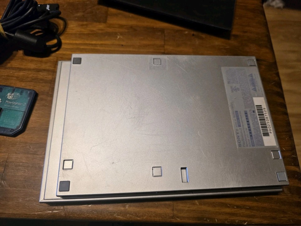 Sony PlayStation 2 Slim Silver Console with Controller & Memory Card | eBay