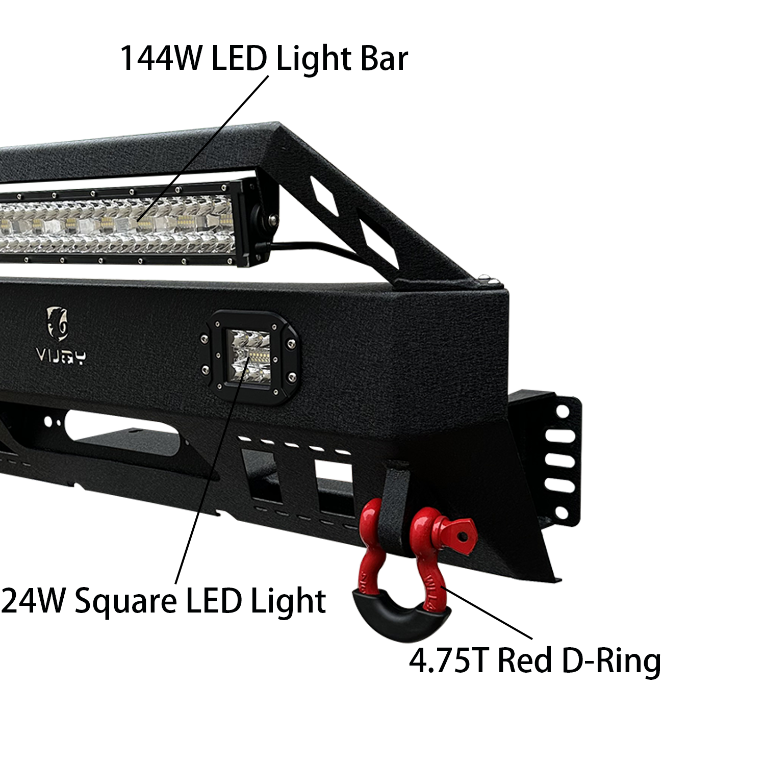 Vijay For 2010-2023 Toyota 4Runner Front/Rear Bumper With Winch Plate ...