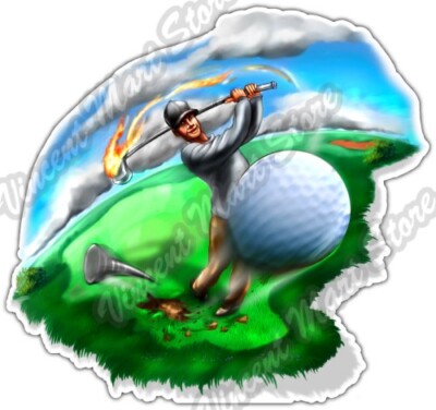 Golf Swing Ball Clubs Course Hole Sport Car Bumper Vinyl Sticker Decal ...