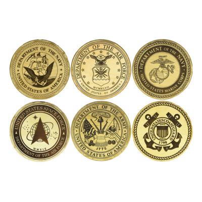 Set of Military Emblems Army, Navy, Air Force, Marines. Coast Guard ...