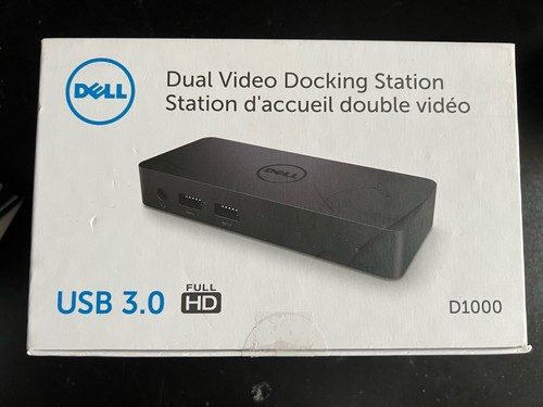 New Dell D1000 Dual Video USB 3.0 Docking Station with 65W AC Adapter ...