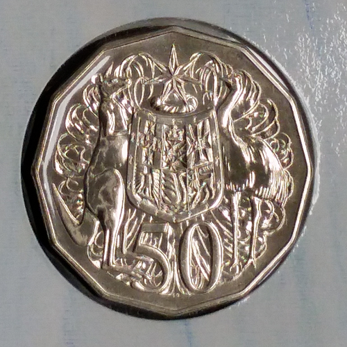 1993 Australian Fifty cent 50c coin - COAT OF ARMS - COA - UNC ex mint ...
