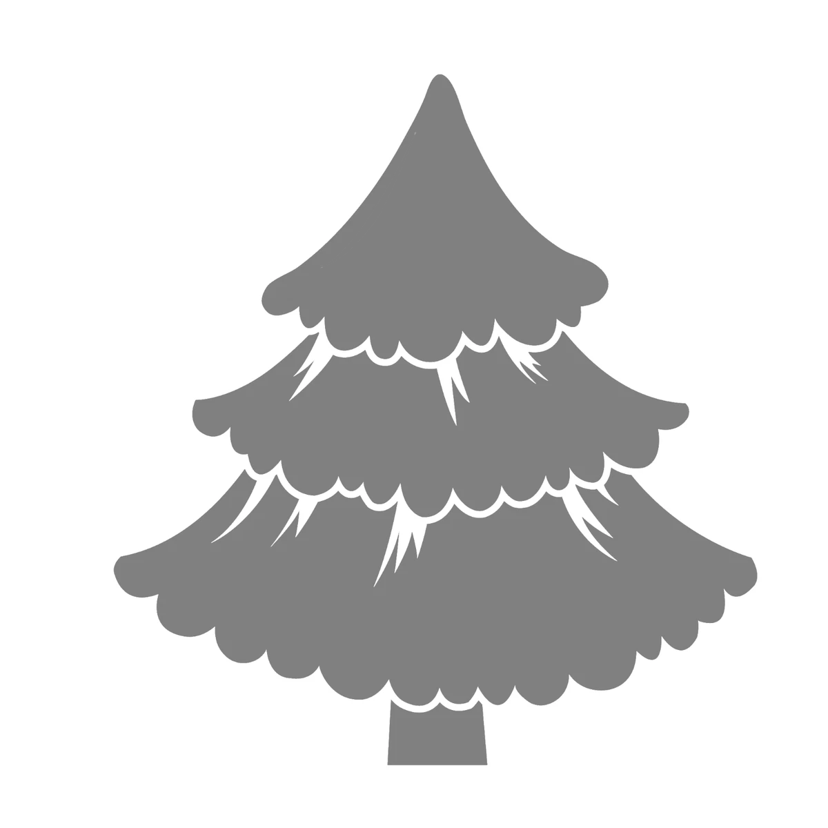 Simple Pine Tree Stencil