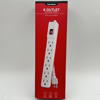 CyberPower 6-Outlet Power Strip 3ft Cord CYBGS60304 | eBay