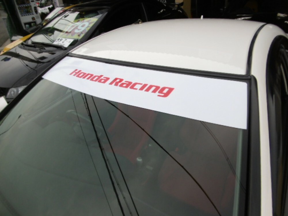 Honda ACURA Integra RSX DC5 Honda Racing RED Letters Front window ...