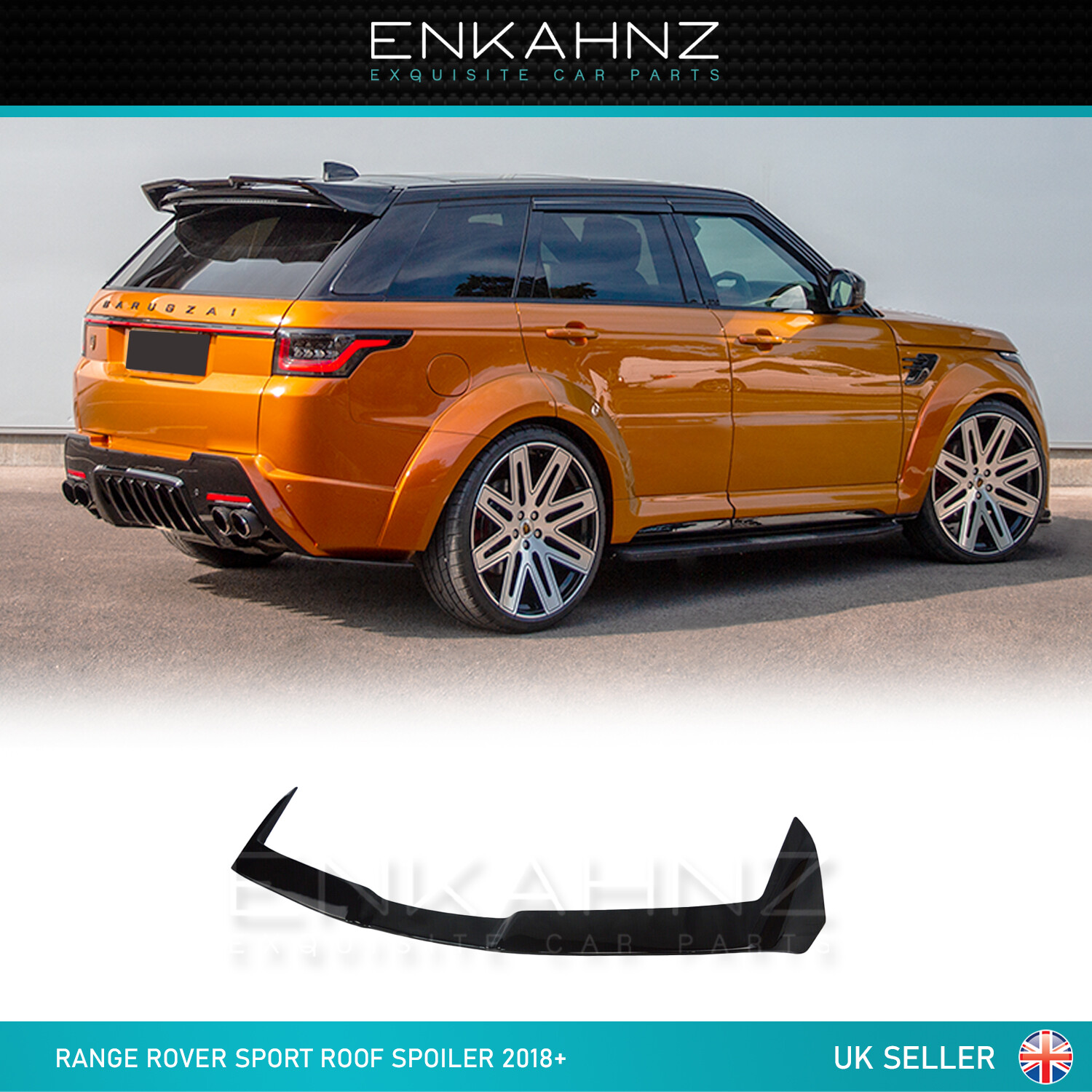 RANGE ROVER SPORT REAR ROOF SPOILER BARUGZAI L494 2018 - 2021 | eBay