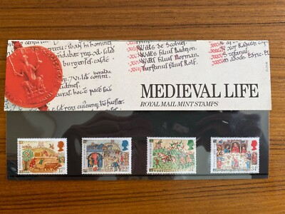 GB Great Britain Stamps - 1986 MEDIEVAL LIFE Presentation Pack No. 172 ...