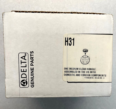 Delta H31 One Clear Diverter Knob Handle Kit | eBay