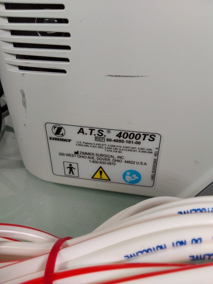 Zimmer ATS 4000TS Tourniquet System w/ Tourniquet hoses & PowerCord | eBay