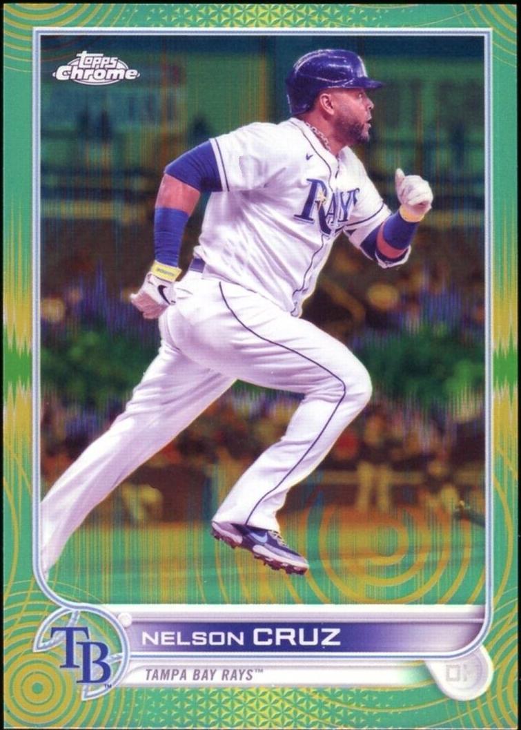 2022 Topps Chrome Sonic - Nelson Cruz #71 Green & Yellow Sonic Pulse ...