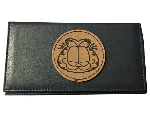 Garfield Face Laser Engraved Design Leather Checkbook Cover | eBay