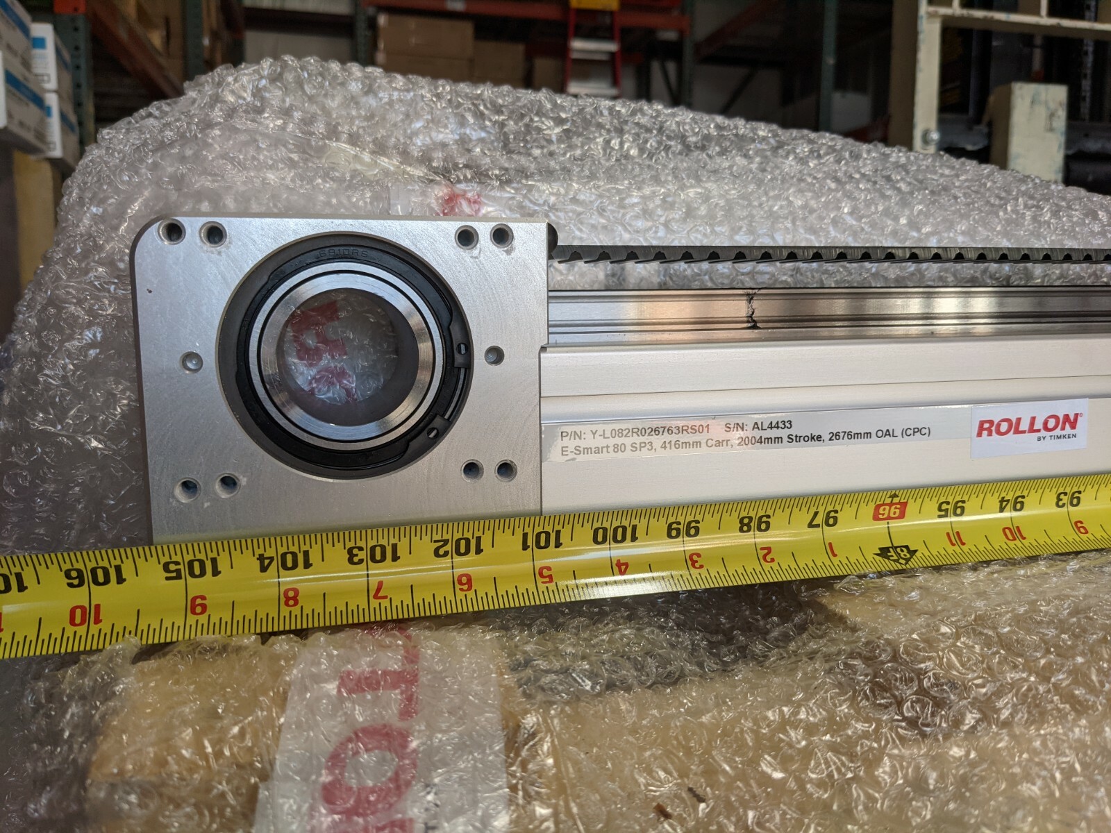 Timken Rollon Linear Actuator E-Smart 80 SP3 2004 mm Stroke Belt Driven ...