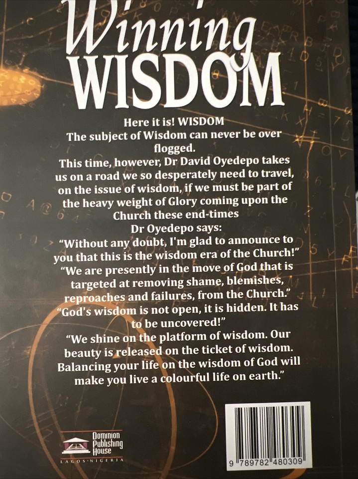 The Winning Wisdom by Pastor David Oyedepo 9789782480309 | eBay