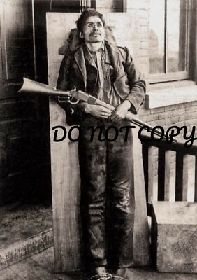 ANTIQUE REPRO PHOTO PRINT COWBOY INDIAN OUTLAW BANDIT A DEAD NED ...