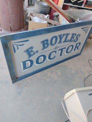 VINTAGE/REAL DOCTORS WOOD OFFICE SIGN-NOT A REPOP-5'X2.5'-LARGE-GREAT ...