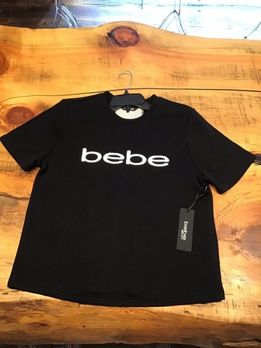 Bebe Sport Short Sleeve Sweatshirt Mesh Back NWT Medium | eBay