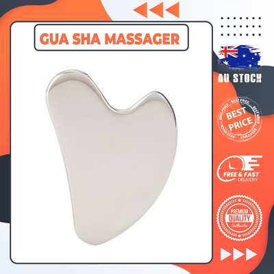 Stainless Steel Gua Sha Massage Tool Facial Scraper Eye Roller Massager ...