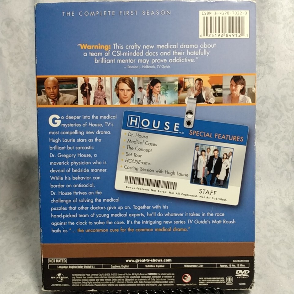 House Complete Season 1 DVD SWB Combined Shipping | eBay