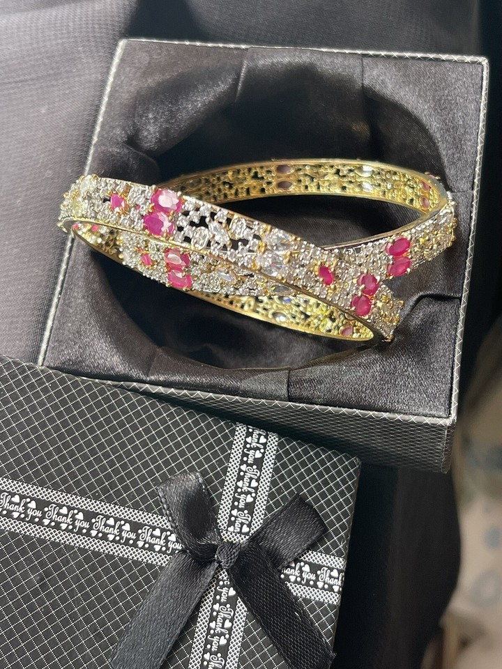 Indian Bangles Pakistani Beautiful Kara Women Bangle Set 2 Pcs | eBay