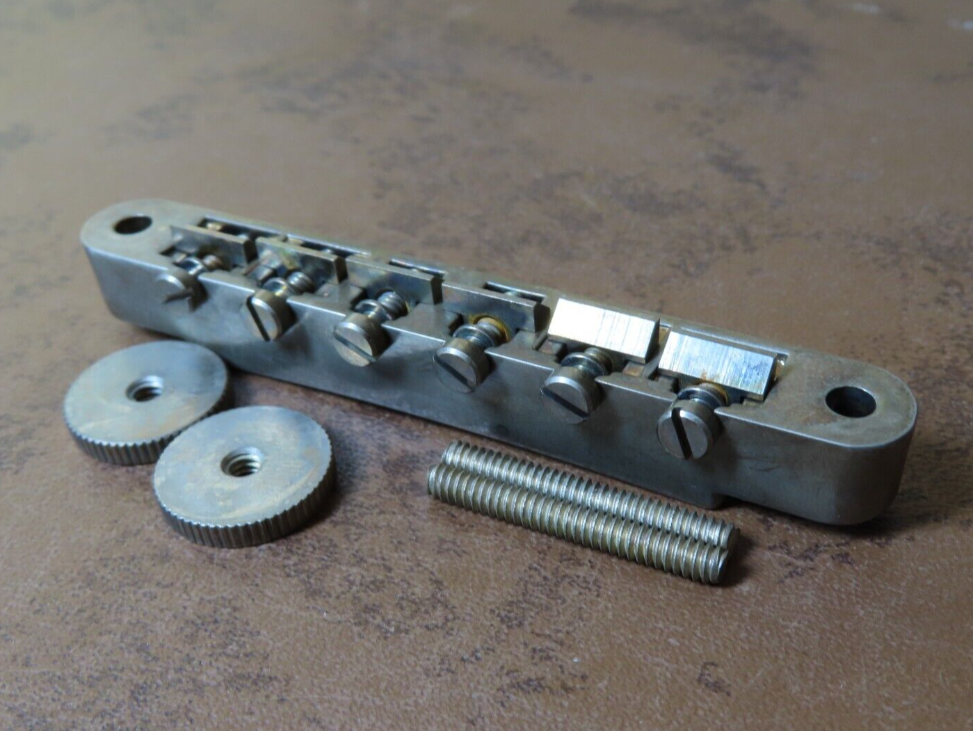 aged ABR-1 No Wire Tune-O-Matic Bridge Nickel fits Gibson Les Paul ...