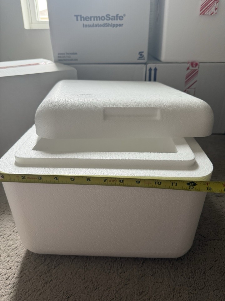 THERMOSAFE Insulated Shipper Container Styrofoam COOLER Kit 14.62’x 14. ...
