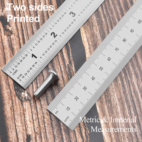 6 Inch Machinist Ruler, 4-Pack Stainless Steel Precision Scale Ruler ...