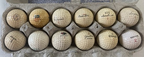 Vintage Old Signature Golf Balls Lot of 12 Sam Snead Hogan Bartsch ...