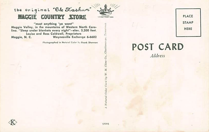 Postcard NC: Maggie Country Store, Ghost Town, Maggie Valley, North ...