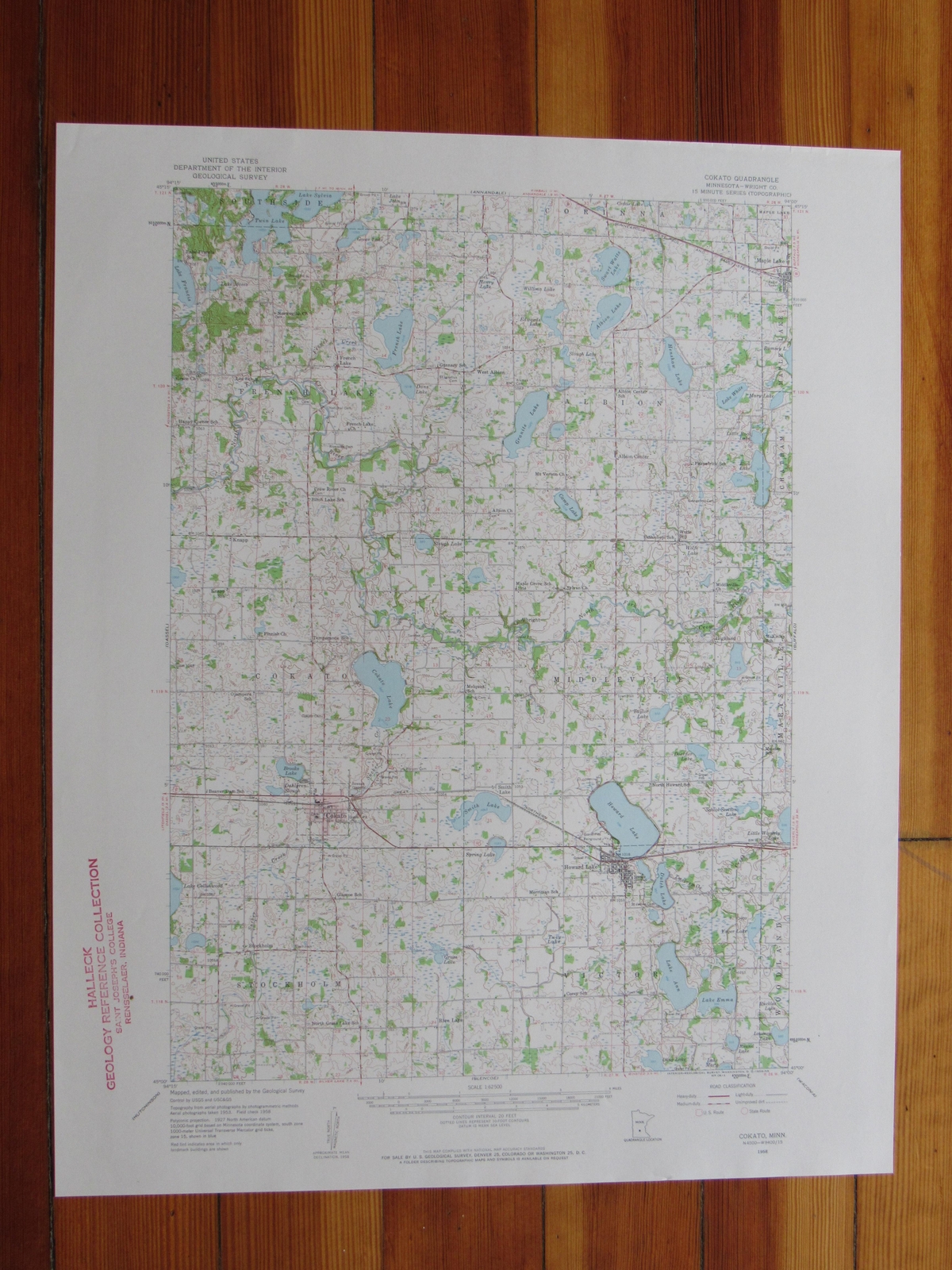 Cokato Minnesota 1959 Original Vintage USGS Topo Map | eBay