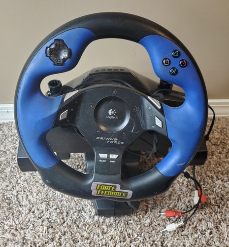 Logitech Steering Wheel & Foot Pedals Driving Force Untested PS2 | eBay