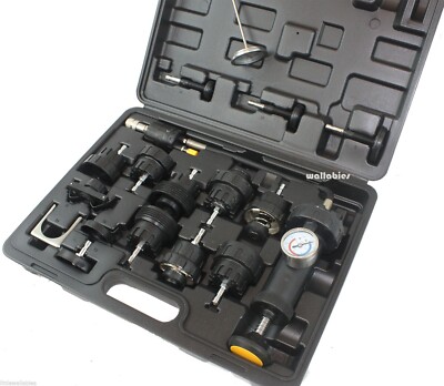 17pcs Auto Cooling System Radiator Cap Pressure Tester Kit Pump Gauge ...