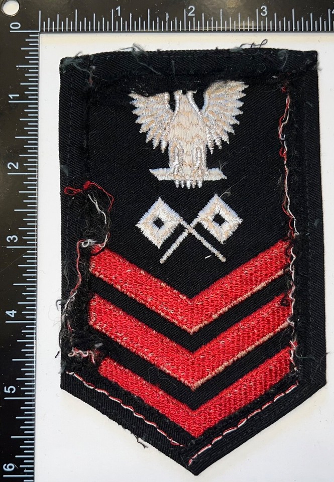 USN US Navy Signalman Petty Officer 1st Class Rate BLUE Patch | eBay