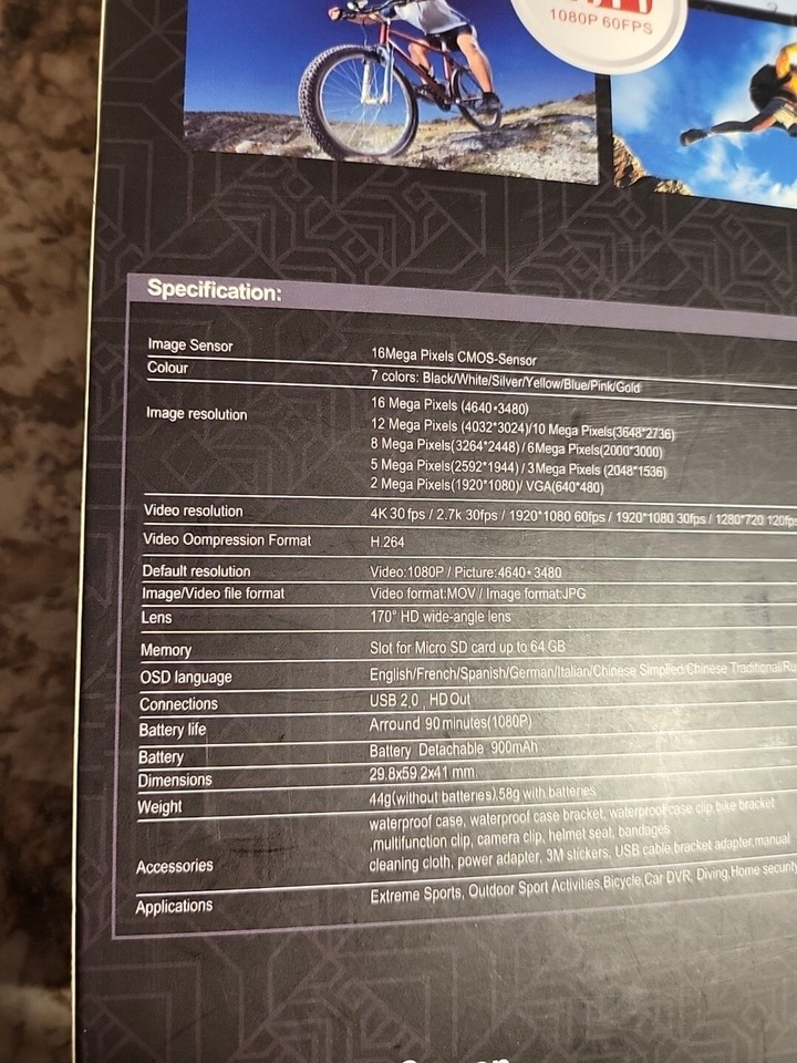 4K WI-FI ACTION CAMERA SPORTS CAM. UKTRA HD DV. WATER RESISTANT 30M. | eBay