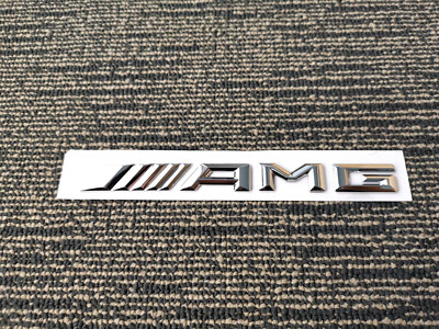 Gloss Sliver OEM Style AMG Badge Rear Trunk Emblem Mercedes Benz C63 ...