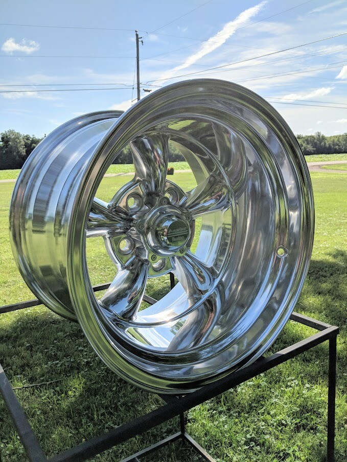 15x12" Torq Thrust 2 Wheel American Racing Custom Bilt VN405 Polished ...