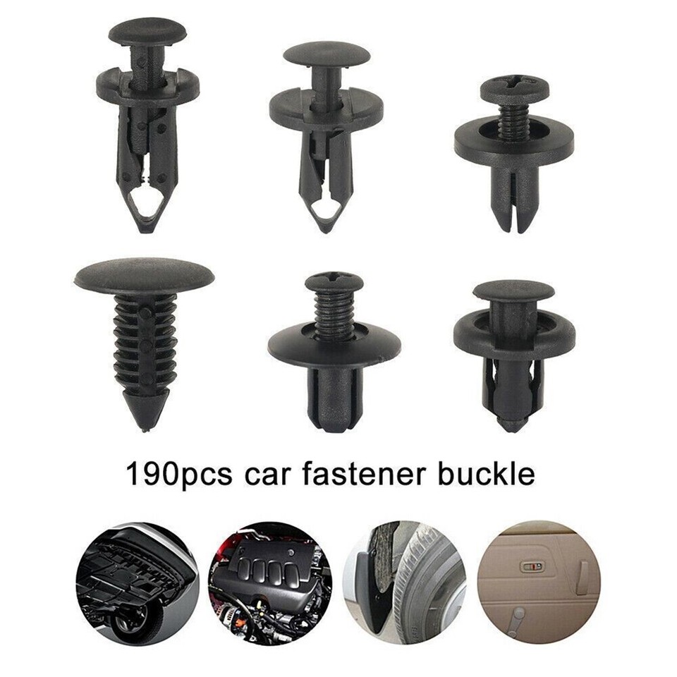 Car Accessories Car Push Pin Fastener Clip Car Clip 190pcs/set Bumper ...